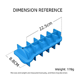 Large Ice Cube Mold for Cocktails, Whiskey, Coffee, Cake and Chocolate, Fun Shapes for Adult Pranks, Big Reusable Custom Silicone Molds, Personalized Novelty Easy-Demold idea for Party (Blue)