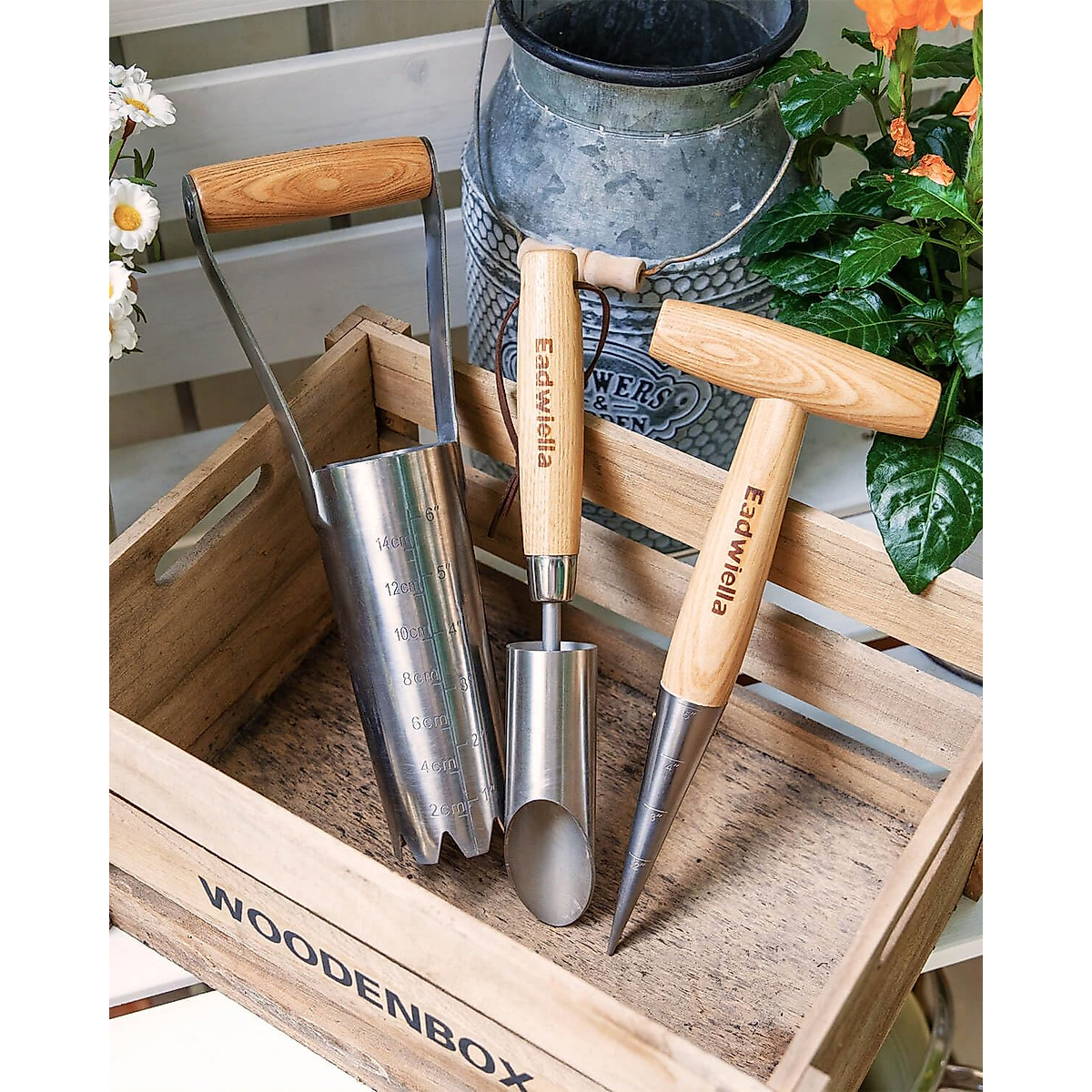 Dibber with 5 Inch Measurements Seed Dibber Garden Tool Hand Dibbler Seed Planter Tool Seed Dispenser Hole Digger for Planting Small Seeds Seedlings Sowing Seeds Transplanting Plants Planting Bulbs