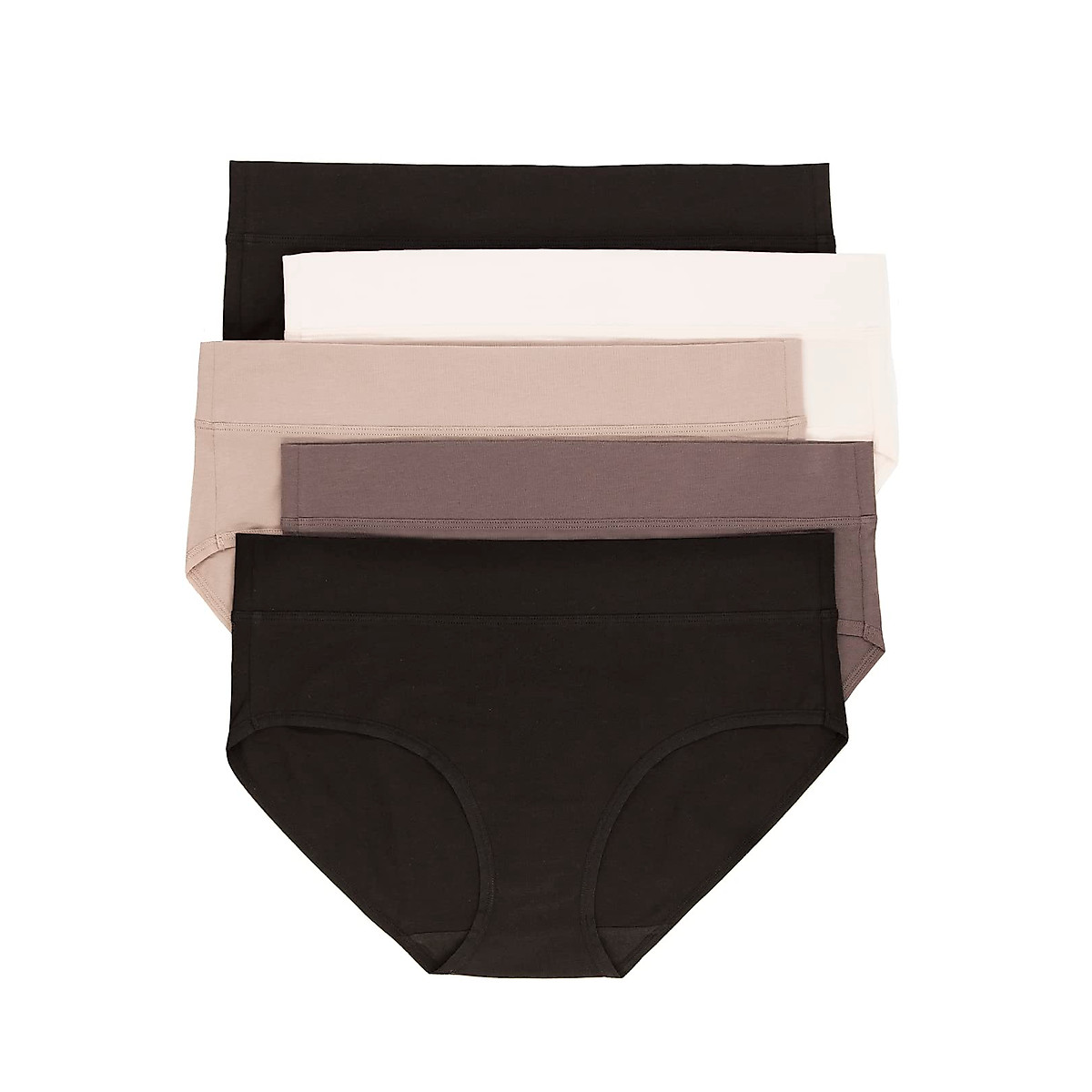 Felina Women's Pima Cotton Hipster Panty, 5-Pack Underwear