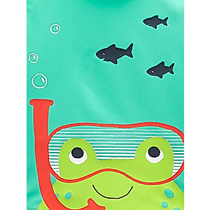Simple Joys by Carter's Boys' Swimsuit Trunk and Rashguard Set, Frogs, 24 Months