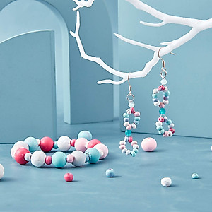 PandaHall 5000pcs Natural Wood Beads Bulk, 6mm Unfinished Wooden Beads Round Loose Beads Smooth Spacer Beads for Bracelet Necklace Jewelry and Crafts Making, Hole 2~3mm