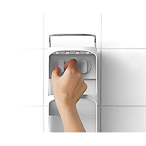 Joseph Joseph 70564 Capsule Shower Caddy 4-tier Compact Shower Shelf, White