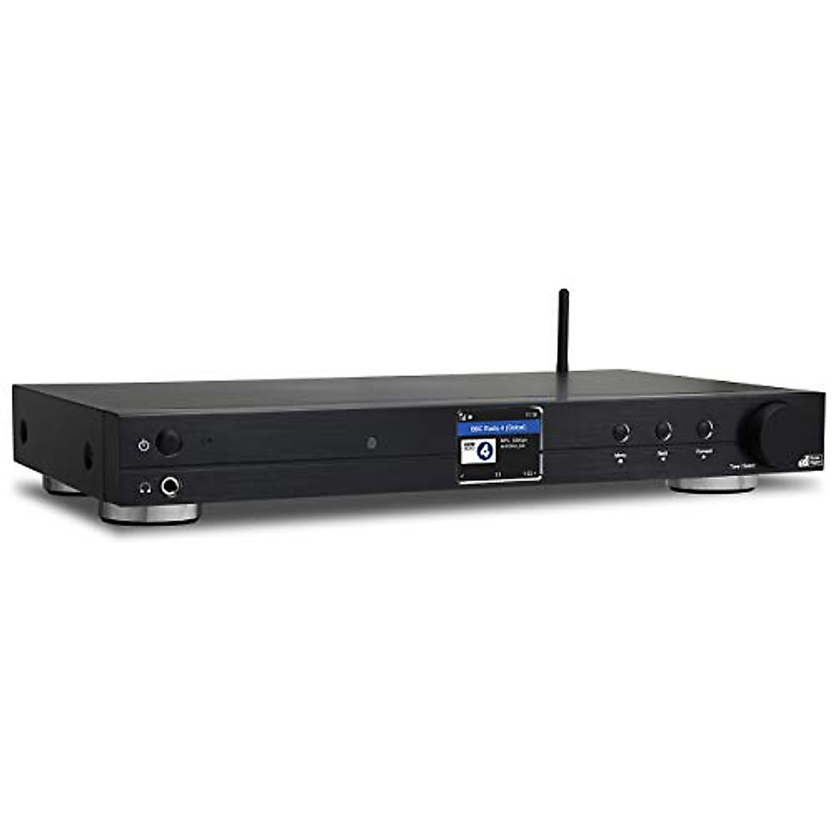 Ocean Digital WiFi Internet Component Radio Tuner (430 mm) WR10 FM/ Ethernet Bluetooth Receiver 2.4" Color Display with Digital Output to Connect Hi-Fi System -Black