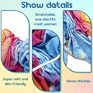 Geyoga 6 Pcs Chemo Headwear for Women Turban Beanie Caps Cancer Head Scarves Hair Loss Beanie Headwear for Yoga Running (Stylish Color,Retro Style)