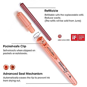 WRITECH Retractable Highlighters Assorted Colors: Chisel Tip Click Aesthetic Highlighter Marker Pens Pack Multi Colored Ink No Bleed Smear for Highlighting Journaling (12ct Neutral)