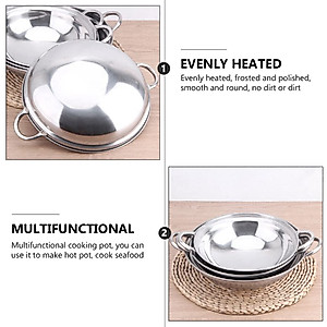 CALLARON Stainless Steel Frying Pan Skillet Crepe Pancake Pan Hot Pot Everyday Pan Omelette Cooking Pan Round Griddle Pan Cookware with Handle and Lid 25cm