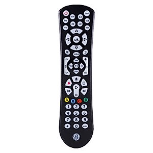 GE UltraPro Backlit Universal Remote Control, Samsung TV Remote, Universal TV Remote for Roku TV, Vizio, LG, Sony, Sharp, Apple TV, Smart TVs, Streaming Players, Blu-ray, DVD, 8-Device, Black, 41567