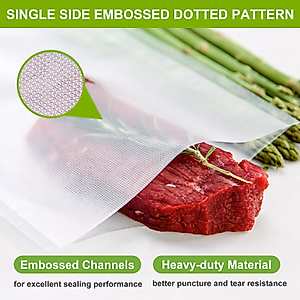 MAGIC SEAL Vacuum Sealer Bags, 3 Rolls 12’’ × 16.4’ Textured Vac Seal Bags for Food Storage or Sous Vide, BPA Free, Commercial Grade - NOT Work with MAGIC SEAL MS175 Vac Sealers