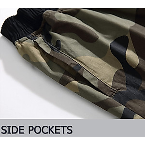 LOKTARC Toddler Boys Cargo Joggers Pull-On Slim Fit Camouflage Pants Yellow 6-7 Years/Size 130