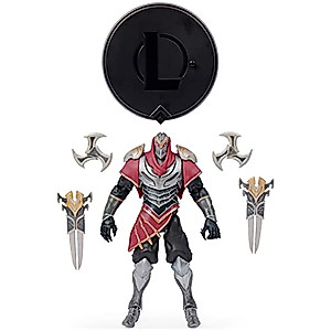 League of Legends, 6-Inch Zed Collectible Figure w/Premium Details and 2 Accessories, The Champion Collection, Collector Grade, Ages 12 and Up