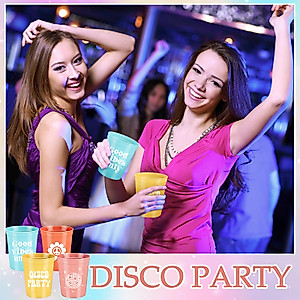 Norme 16 Pcs Groovy Retro Bachelorette Party Decorations Cups 16 oz Reusable Hippie Boho Party Plastic Cup 70s Bridal Shower Cup Bulk Dazed and Engaged Bachelorette Drinking Drinkware Supplies Favor