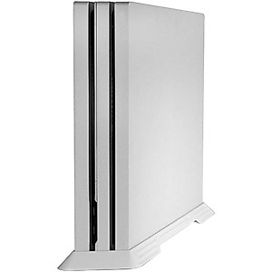 CKXIN Vertical Stand for PS4 Pro, Built-in Cooling Vents and Non-Slip Feet Steady Base Mount for Playstation 4 Pro Console, White