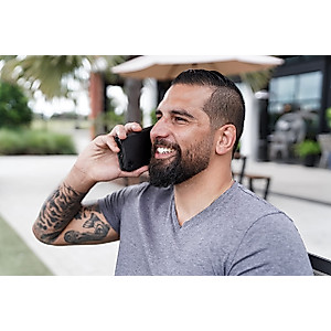 DefenderShield EMF Protection & 5G Anti Radiation iPhone 14 Plus Case - RFID Blocking EMF Shield Detachable Wallet Case with Magnetic Closure (Black)