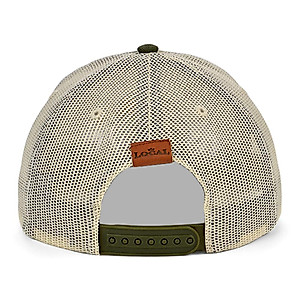 Local Crowns California Torn and Tattered Flag Curved Trucker Adjustable Olive Snapback Cap