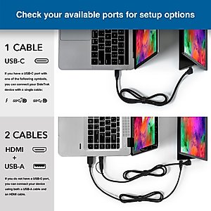 SideTrak Solo Pro 15.8" Touchscreen Portable Monitor Extender - FHD 1080P LED IPS Screen, Mac, PC, and Chrome Laptops, Powered by USB-C or Mini HDMI, Dual Display 10-Point Touch and HDR (Touchscreen)