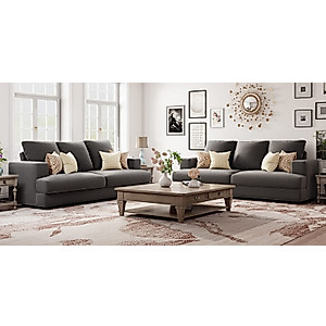 Merluxy Sofa, 3 Seater Comfy Couch Sofa- Extra Deep Seated Oversized Sofa, 97" Wide Modern Couches for Living Room, Bedroom and Office (Grey,Chenille)