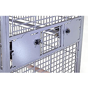 King's Cages 8004030 40X30X72 Play Pen Bird Cage Parrot Cockatoo Macaw Amazon Grey Silver Color