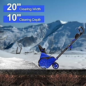 Electric Snow Blower Snow Thrower with 180° Rotatable Chute & Folding Handle for Yard Driveway Have 50FT Corded Power 18 x 10 Inch Clearing Path 30 Feet Throwing Distance