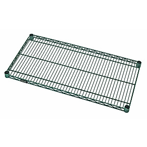 FSE Quantum 1836P Wire Shelf, 36"W x 18"D, 600-800 lb. Capacity, Green epoxy Finish, NSF