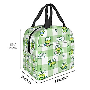 Pynocony Cute Lunch Bag Insulated Kawaii Lunch Box Anime Reusable Cooler Bags Freezable Lunchbox For Girls Boys Teen Adult