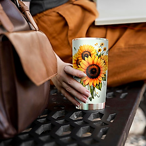 Best Mom Ever Mom Tumbler - Drinking Cup for Mom Gifts for Mom from Daughter Son Kids Mothers Day Cup - Worlds Best Mom Mug Mothers Birthday Sunflower Gifts for Women 20oz Stainless Steel Tumbler