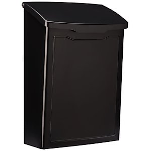 Architectural Mailboxes 2681B Black Marina Wall Mount Mailbox, Small