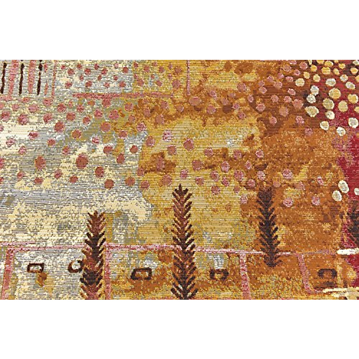 Unique Loom Outdoor Modern Collection Area Rug - Pine (5' 3" x 8' Rectangle, Multi/ Brown)