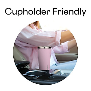 Corkcicle Classic Triple Insulated Coffee Mug with Lid, Gloss Rose Quartz, 16 oz – Stainless Steel Travel Tumbler Keeps Beverages Cold 9+hrs, Hot 3hrs – Cupholder Friendly Travel Coffee Tumbler