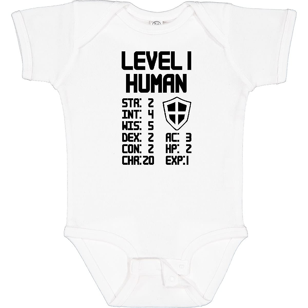 inktastic Level 1 Human Baby Bodysuit 6 Months 0020 White 28f60