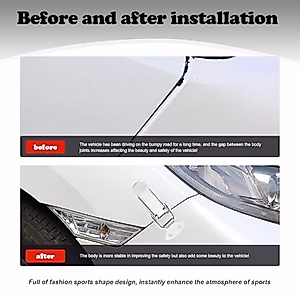 ZKFAR 2 PCS Car Bumper Security Hook Lock Clips Kit, Metal Car Surrounding Fixed Buckle, Security Spring Loaded Car Trunk Tail Bayonet Lock, Universal for Most Cars, Trucks (Silver)