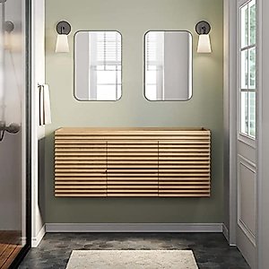 Modway Render 48" Double Sink Compatible (Not Included) Bathroom Vanity Cabinet in Oak