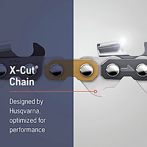 Husqvarna X-Cut SP33G 16 Inch Chainsaw Chain, 325" Pitch, 050" Gauge, 66 Drive Links, Pre-Stretched Chainsaw Blade Replacement with Superior Lubrication and Low Kickback,Grey