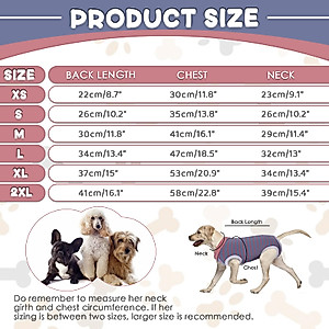 Dog Recovery Suit, Puppy Surgical Pajamas Bodysuit for Dogs Cats After Spay Neuter Surgery Abdominal Wound Bandages, Striped Onesie Pant for Shedding Skin Disease, Anti-Licking Cone Alternative XL