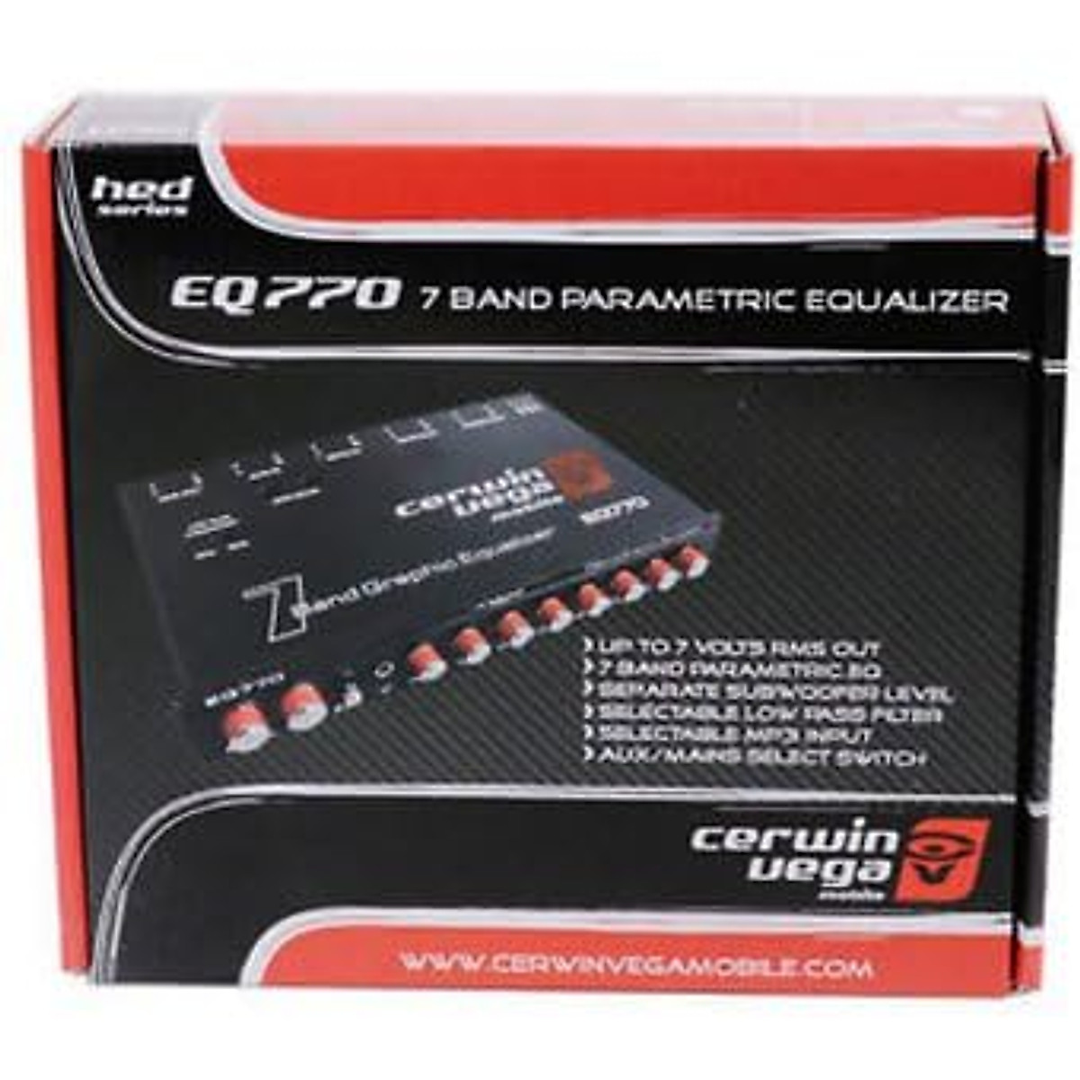 Cerwin Vega EQ770 7-Band Parametric Equalizer with Auxiliary Input