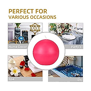 Zest Candle 2-Piece Ball Candles, 4-Inch, Hot Pink