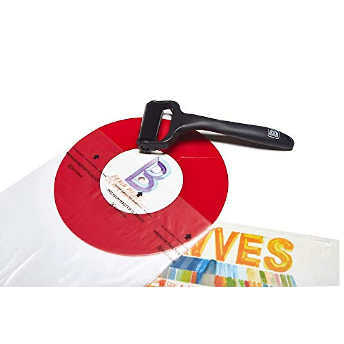 Big Fudge Record Pal, Vinyl Roller Cleaner. Black Vinyl Record Cleaner in Gift Pack. Silicone Lint Roller for LP Records, Anti-Static Record Duster.