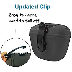 RoyalCare Silicone Dog Treat Pouch-Small Training Bag-Portable Dog Treat Bag for Leash with Magnetic Closure and Waist Clip[US Design Patent]