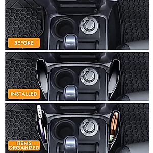 Center Console Organizer Compatible with Toyota 4Runner 2024 2023 2022 2021 2020 2010-2019, Car Interior Accessories, Shifter Storage Box, Gear Shift Console Side Tray, Coin Change Holder, Black