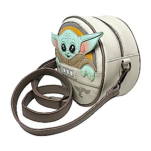 Loungefly Disney Star Wars Grogu Baby Yoda Cosplay Canteen Crossbody Satchel Handbag Purse