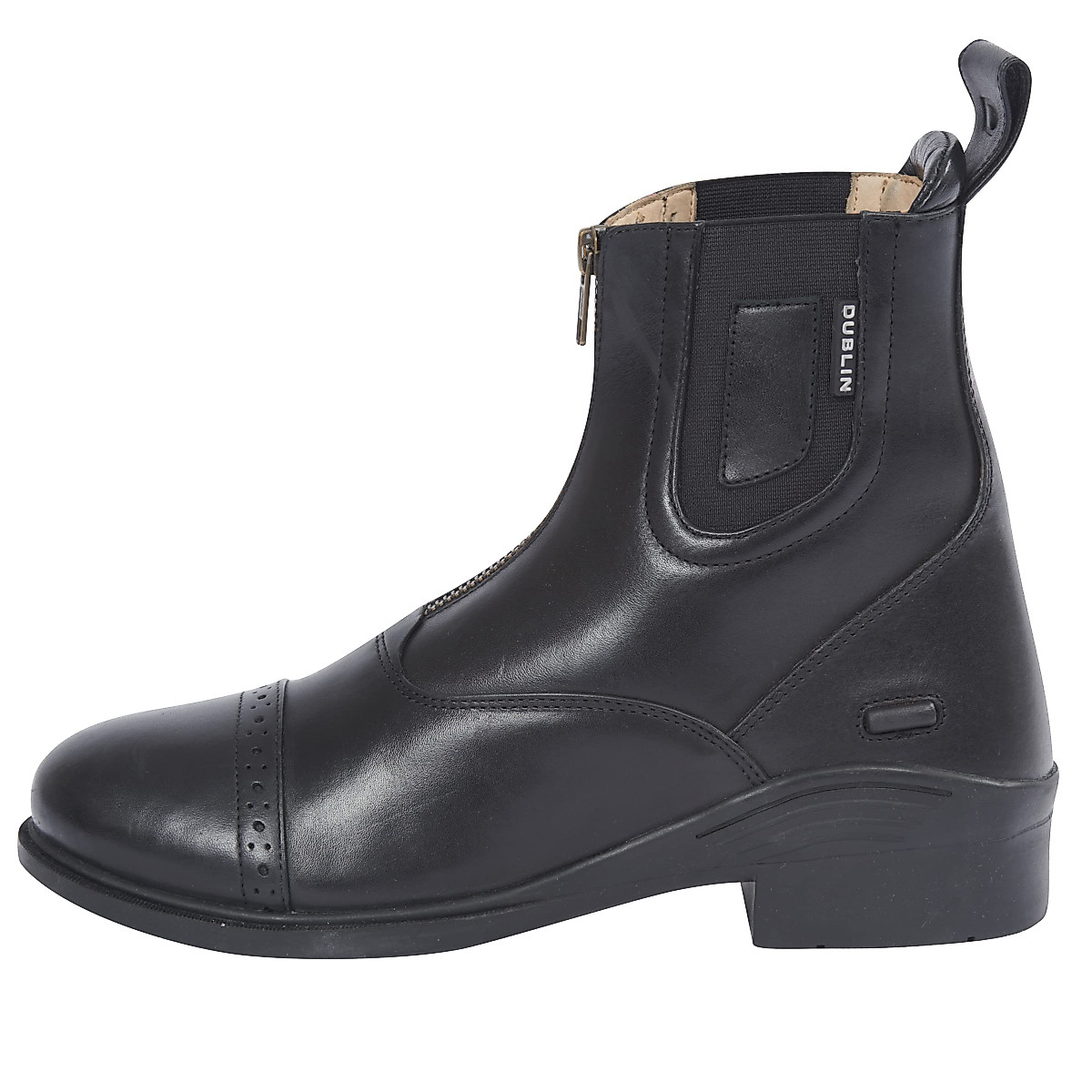 Dublin Evolution Zip Front Paddock Boots, Black, Ladies 8.5