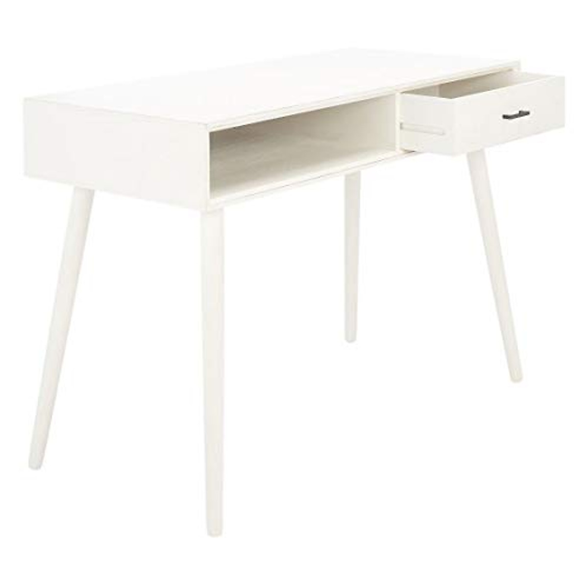 SAFAVIEH Home Collection Remy Distressed White 1-Drawer Writing Desk
