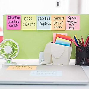 (16 Pack) ZCZN Sticky Notes 3x3 Inches, 1600 Sheets 8 Bright Color Self-Stick Note Pads, Easy to Post for Office, Home, Meeting, School