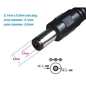 SIOCEN 3 Pack DC Power 1 Female to 2 Male 5.5mm x 2.1mm DC Power Supply Splitter Cable Cord, Y Splitter Adapter Wire,2 Way Y-Cable for Security CCTV Parking Camera, LED Strip Light