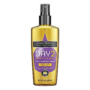 John Frieda Day 2 Revival Wave Refresh Spray, Texturizing Dry Hair Spray, for Wavy Hair, 5 Ounces