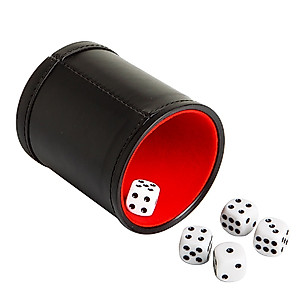 Hathaway Modifier Dice Cup with 5 Dice, Black, 16mm