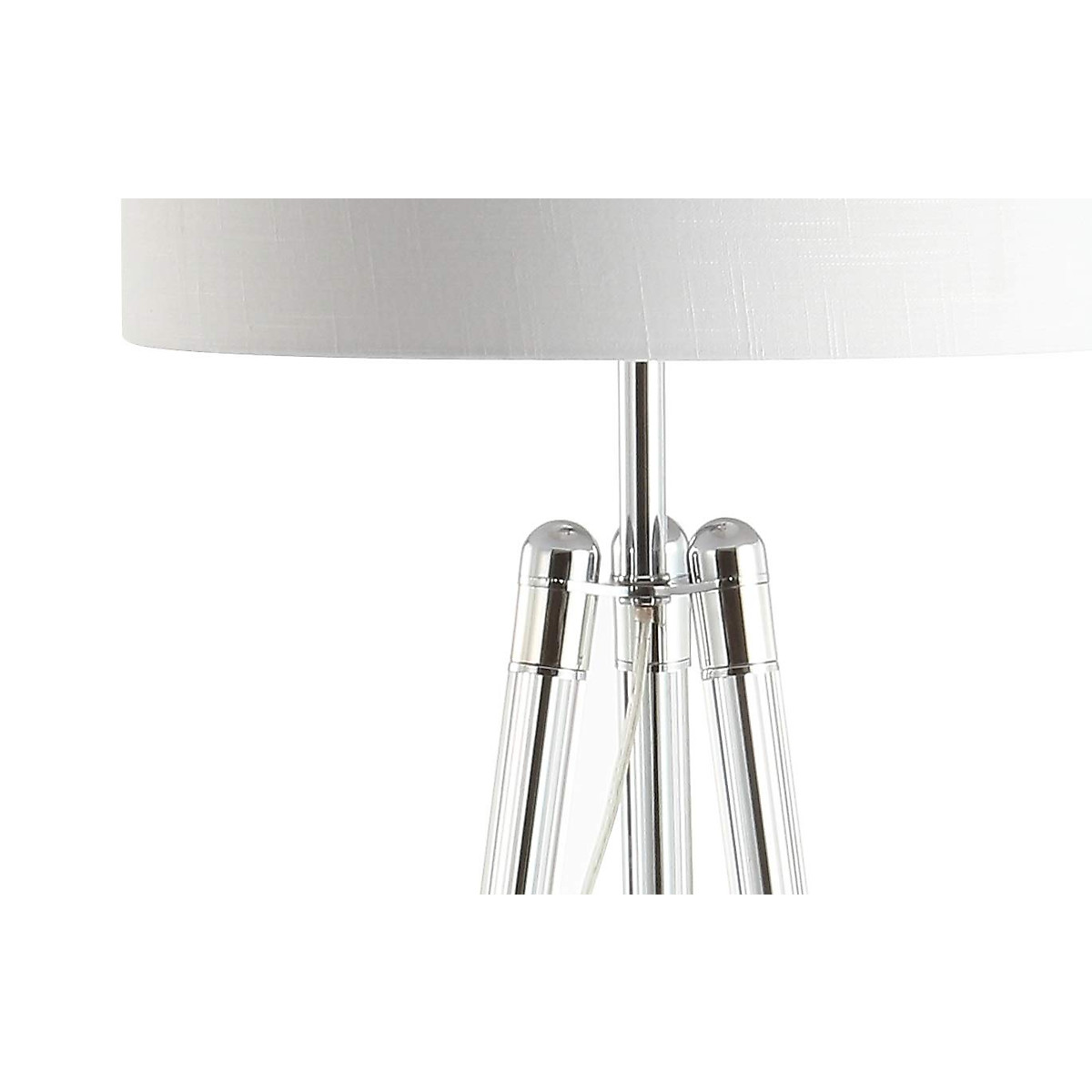 JONATHAN Y JYL2081A Arliss 60" Surveyor's Tripod Metal/Crystal LED Floor Lamp Contemporary,Glam,Modern,Transitional for Bedrooms, Living Room, Office, Reading, Chrome