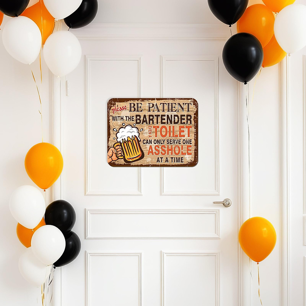 WERNNSAl Beer Party Decorations - 9PCS Beer Party Zone Signs Posters Theme Birthday Party Supplies Beer Bar Wall Art Decor for Home Garden Yard Decorations