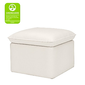Babyletto Cali Storage Ottoman in Performance Cream Eco-Weave, Water Repellent & Stain Resistant, Greenguard Gold Certified and CertiPUR-US® Certified