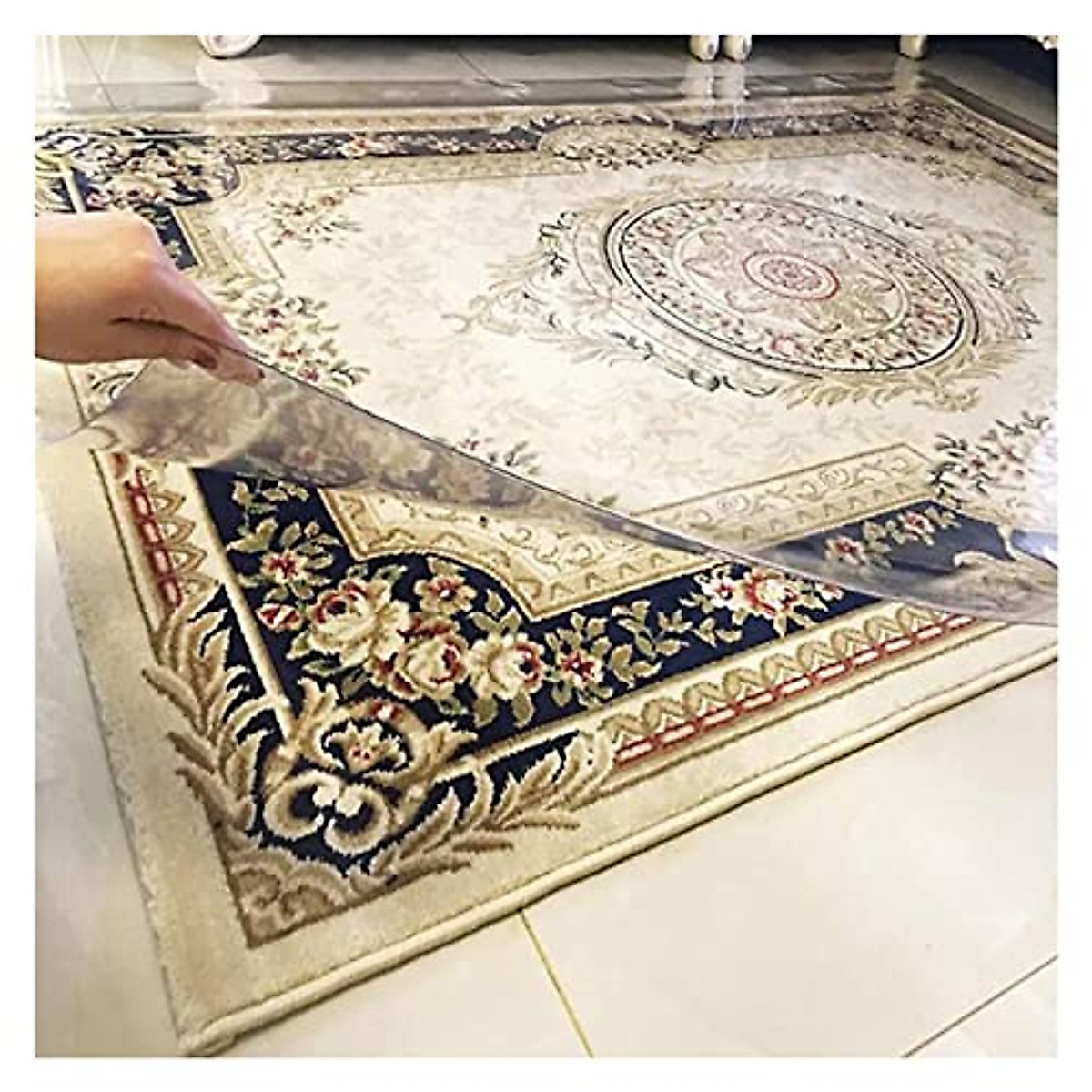 Clear PVC Desk Chair Mat 2mm Area Rug Large Clear Vinyl Runner Rug/Protector for Hardwood Floors - Multipurpose Rectangular Vinyl Roll, Anti-Oxidation,Can be Cut,80/100/120/140cm Wide,100-600cm for O