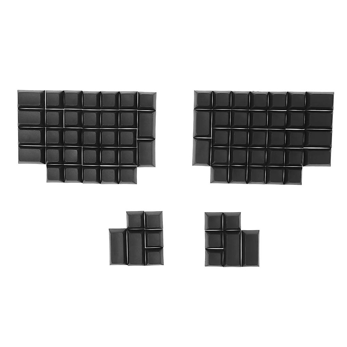 Kingjinglo Pbt Keycaps DSA Blank Keycaps for Ergodox Mechanical Gaming Keyboard DSA Profile Rainbow keycaps